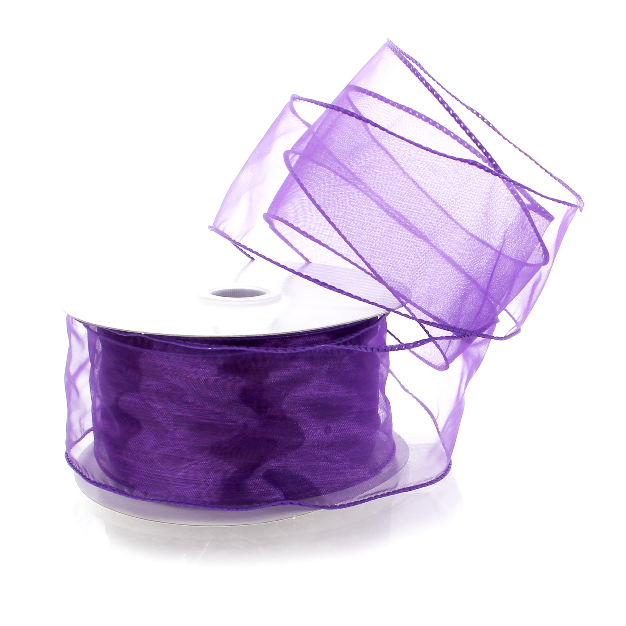 Ribbon Traditions 2.5" Wired Sheer Organza Ribbon - Walmart.com