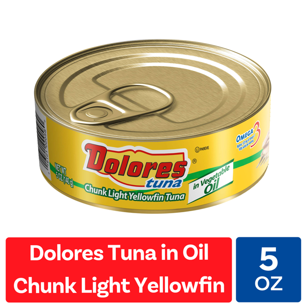 Dolores Tuna, Chunk Light Yellowfin Tuna in Vegetable Oil, 5 oz Can ...