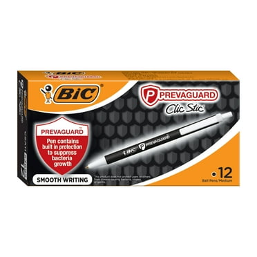 INC 8 CLIP-CLICKS COMFORT GRIP BALL POINT PENS 8 Black Body with Black ...