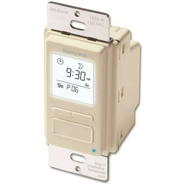 Woods 59028 Light Almond In-Wall Digital 7-Day Programmable Timer ...