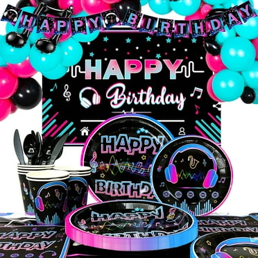 138pcs Tik Tok Themed Birthday Party Decorations Set - Balloons, Banner ...