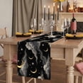 Black Moon Night Burlap Cotton Table Runner 13x70 Inches Long, Starry ...