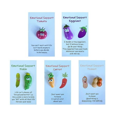 Emotional Support Pickles Cucumber,Little Resin Fruit Pocket Hug Bulk ...