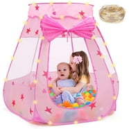 POCO DIVO Fairy Vase Tent Princess Playhouse Pink Playpen Girls Ball ...