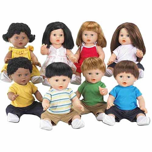 Childcraft Multi-Ethnic Doll Set, 16 in, Set of 8 - Walmart.com