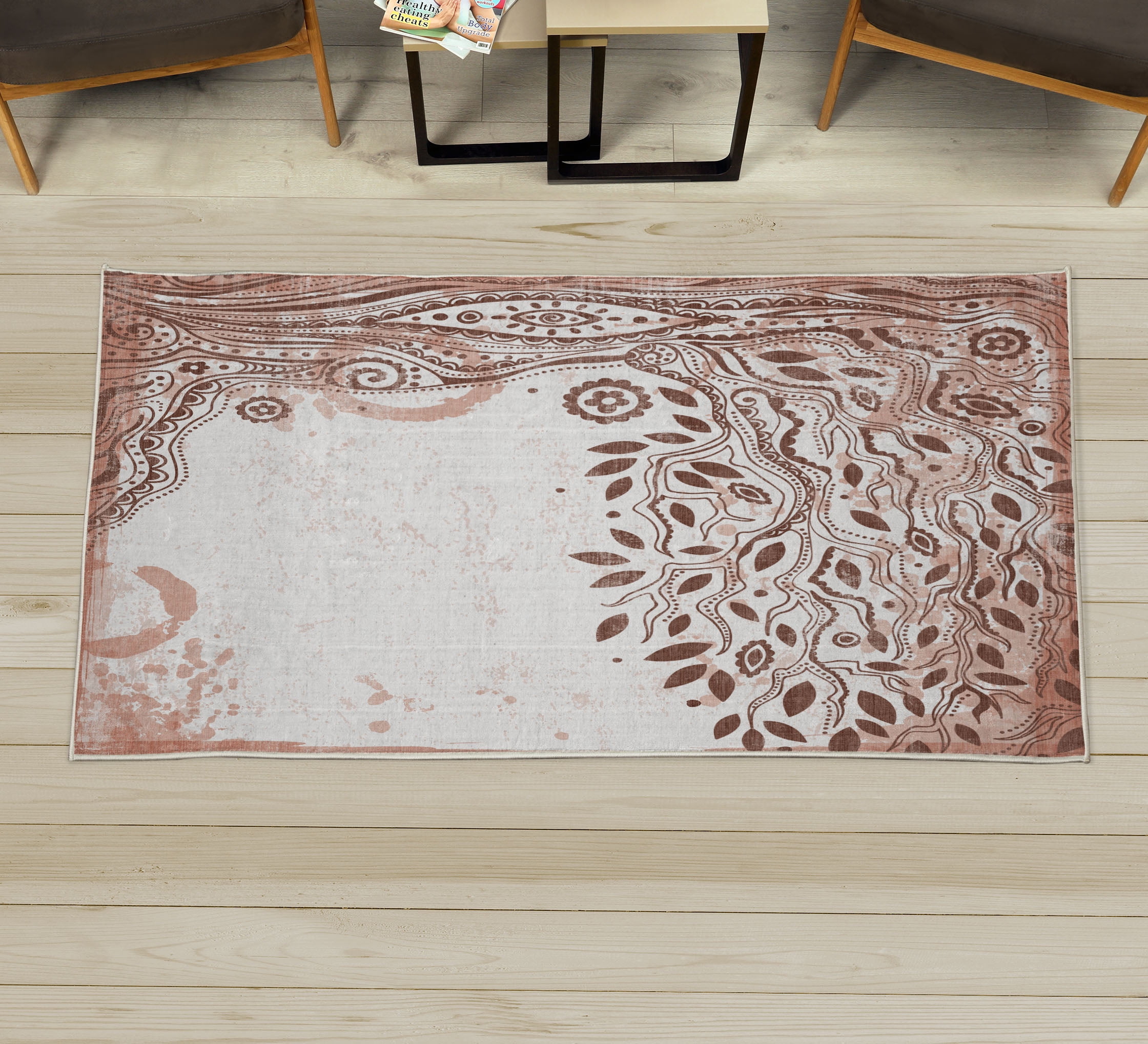 Tree of Life Decorative Rug, Bohemian Zentangle Ornaments Branches and ...