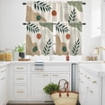 Boho Botanical Window Curtains Valance Set of 3 Sage Green Eucalyptus ...