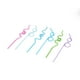 6 Count Loopy Straws, Assorted Colors, Reusable Plastic Crazy Loop ...