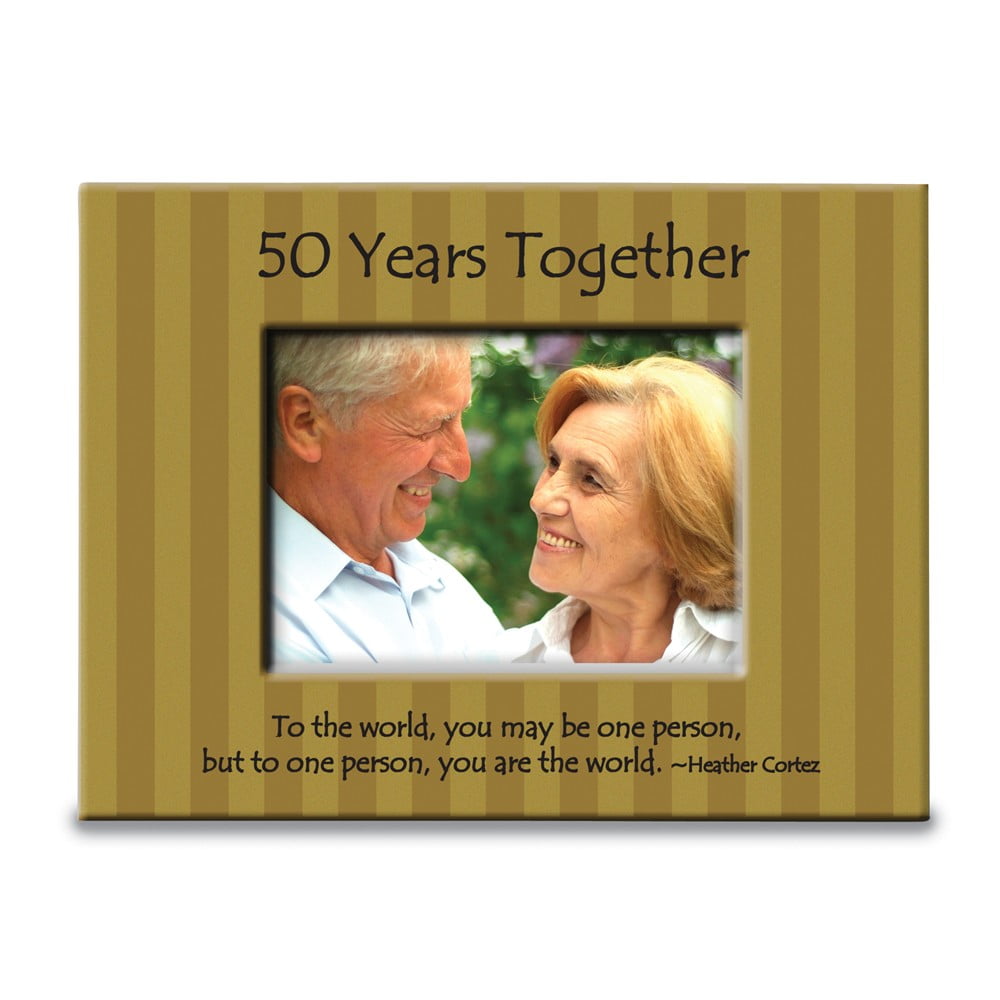 Gold-tone Metal 50 Years Together 3x5 Photo Frame Anniversary - Walmart.com