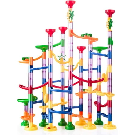 133 Pcs Marble Run Set With Track Elements And Glass Marbles, Diy ...
