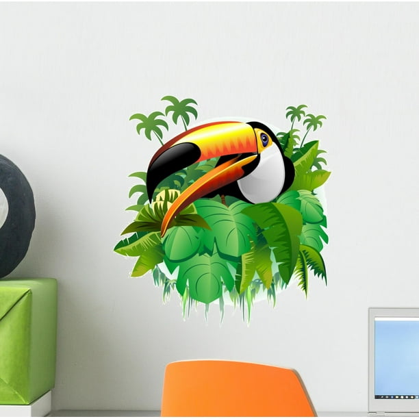 Toucan Toucan Tropical Vegetation-on-vector Wall Decal by Wallmonkeys ...