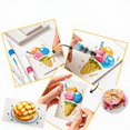 44 Pcs Foam Texture Painting Kit with 28 Puffy Papers 12 Acrylic Paint ...