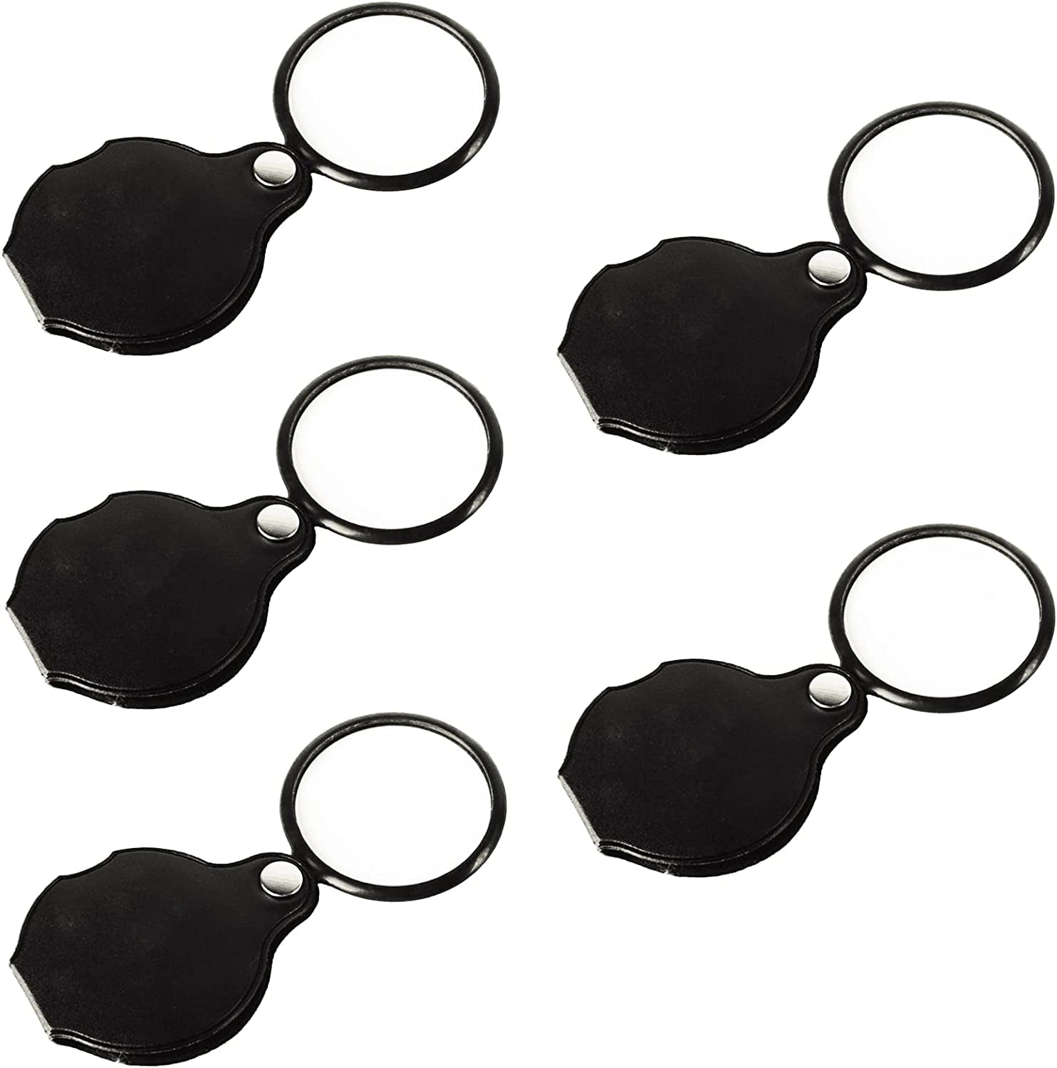 Mini lupa de lectura de 5 piezas, lupa plegable, lupa de mano 5X, con ...