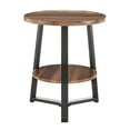 Mason Round 2-Tier Side Accent Table with Raised Lip Edge Tabletop and ...