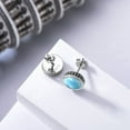 AOBOCO Natural Gemstone Stud Earrings for Men 925 Sterling Silver Male ...