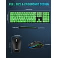 EDJO Wireless Keyboard and Mouse Combo, 7 Backlit Effects, Quiet Keys ...