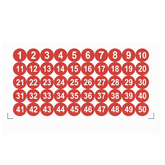Number Stickers 1 10