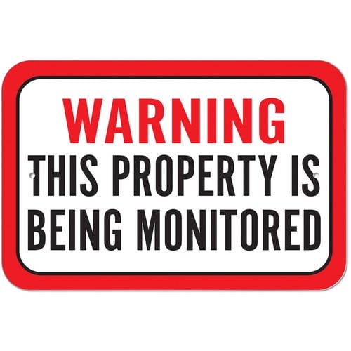 Warning This Property Is Being Monitored Sign - Walmart.com