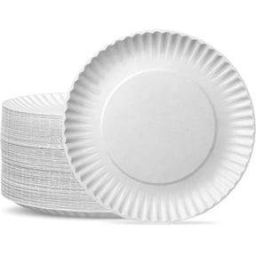 AJM Green Label Paper Plates, 9", White, Box Of 1,200 Plates - Walmart.com