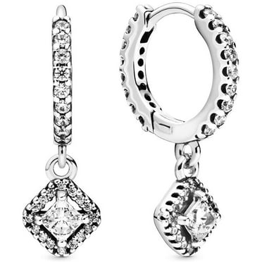 PANDORA Small Asymmetric Heart Pandora Rose Hoop Earrings - 288307 ...