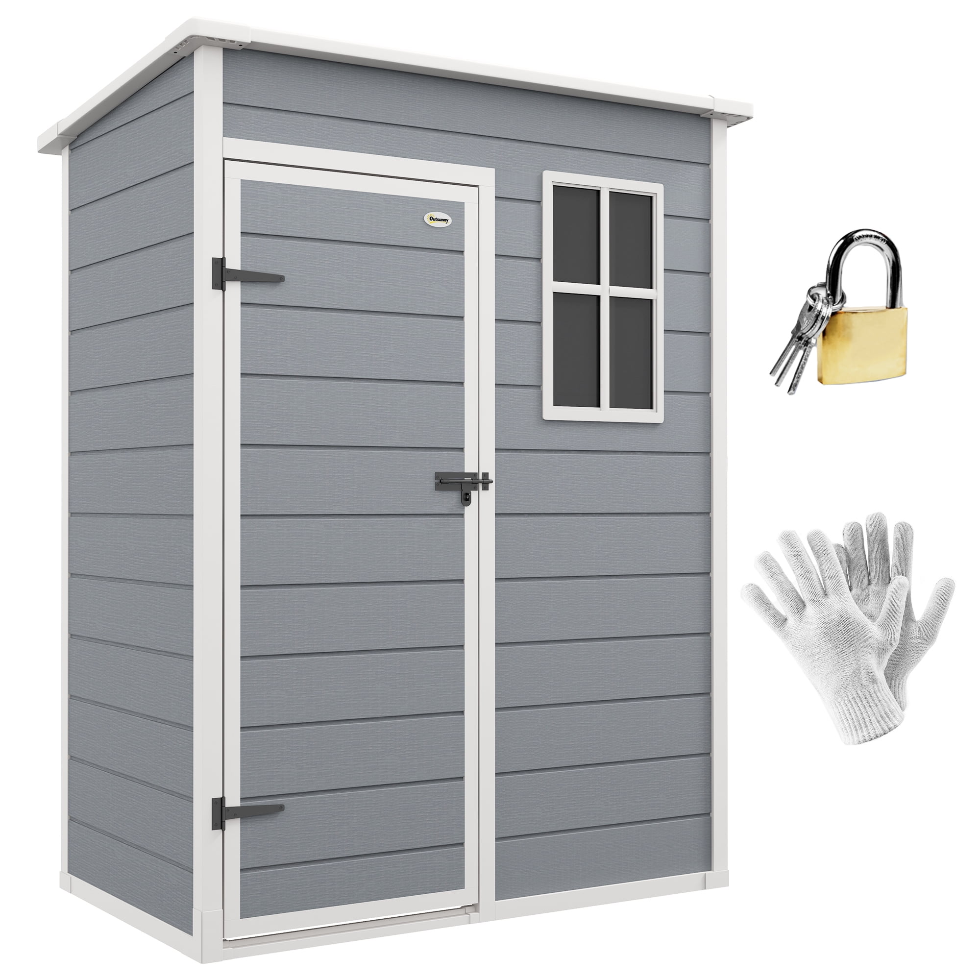 Click here for Outsunny 5 X 3ft Outdoor Storage Garden Shed With... prices