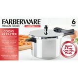 Farberware 6-Quart Stovetop Pressure Cooker, Aluminum, 15 PSI, Even ...