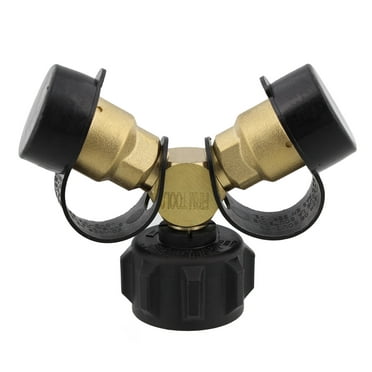 Binsuca Propane Splitter with Gauge, Propane Tank Splitter 2 Way for 5 ...