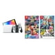 Consola Nintendo Switch OLED Blanca 64GB con Juegos Mario Kart 8 Deluxe y Super Smash Bros ...
