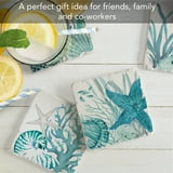 Thirstystone "Coral Life" 4-Pack Absorbent Tumbled Tile Coasters 4 ...