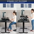 VIVO Gray Height Adjustable Standing Desk Riser, Tabletop Computer ...