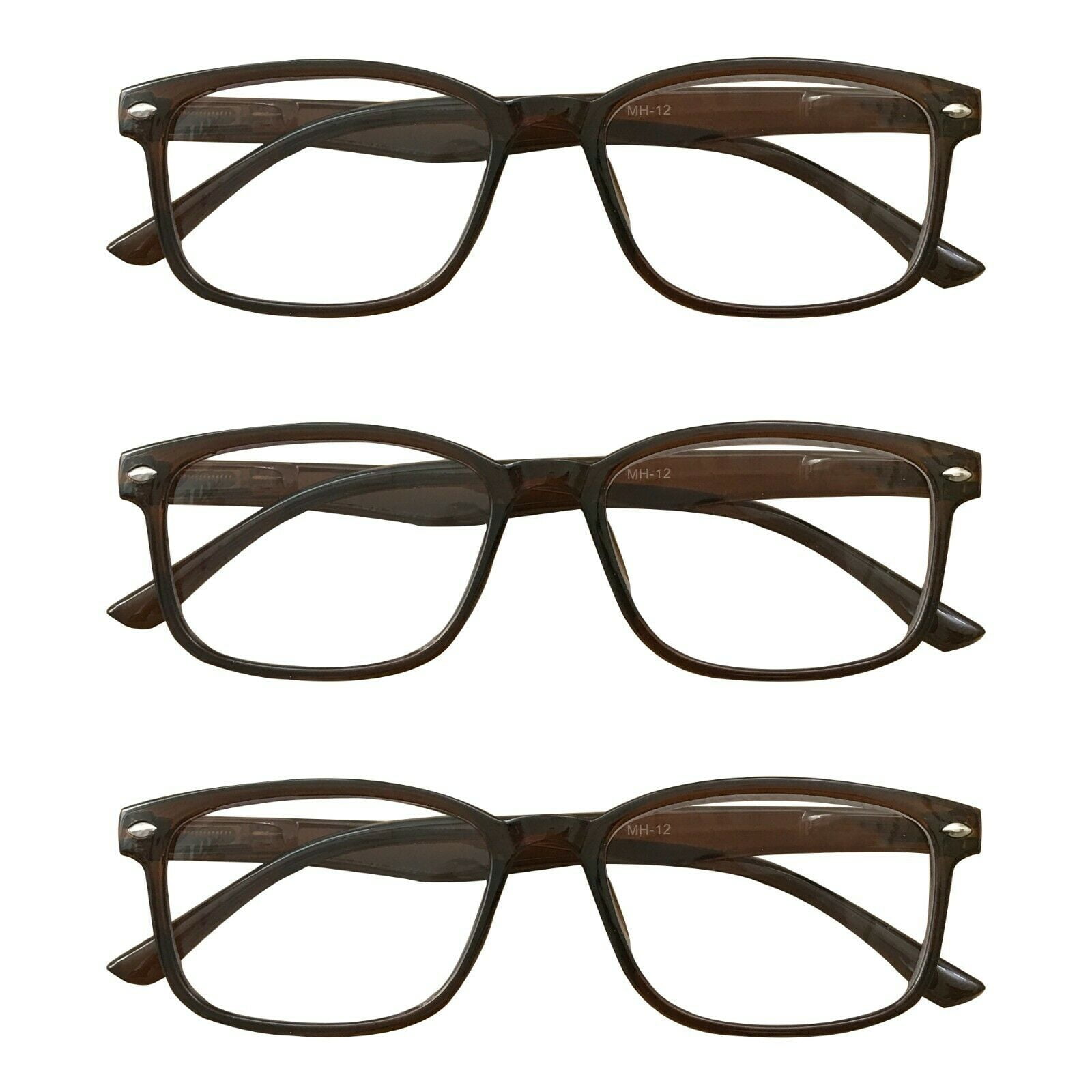 3 Packs Womens Square Frame Blue Light Blocking Computer Reading ...