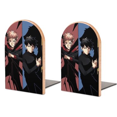 ICQOVD Black Metal Non-Slip Bookend Bracket Heavy Book End Office Book ...