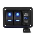 3. Marine Auto 6 Gang Rocker Panel 12V/24V Toggle Switches with LED ...