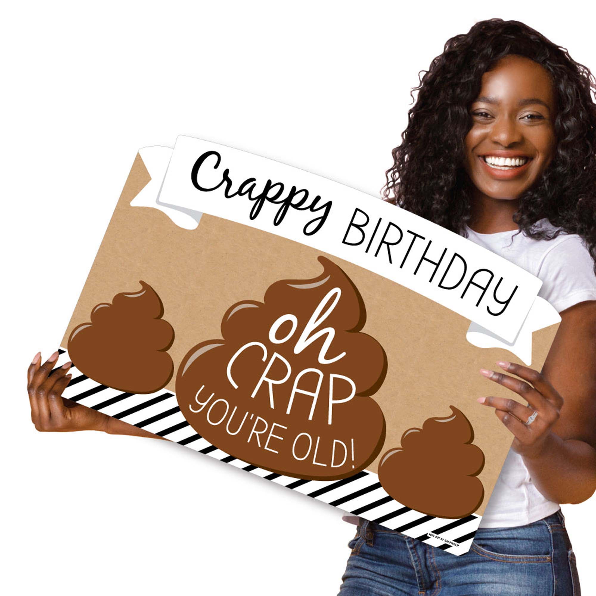 Big Dot of Happiness Oh Crap, You’re Old – Poop Birthday Party Yard ...