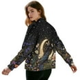 DISNIMO Raven Printed Sweatshirts for Women Long Sleeve Coat Zip Front ...