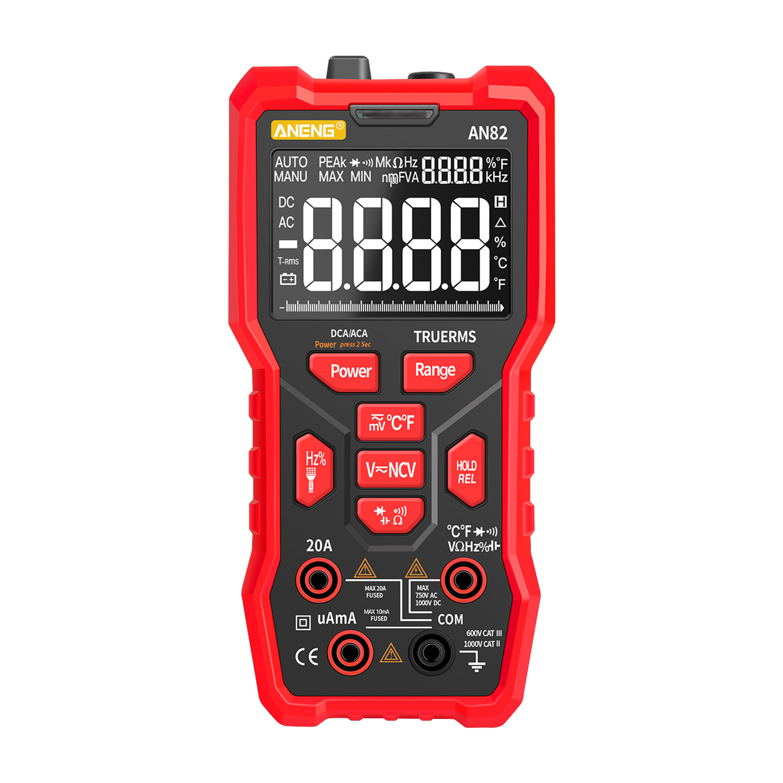 ANENG AN82 9999 Counts VA Screen Automatic High Digital Multimeter TRMS ...