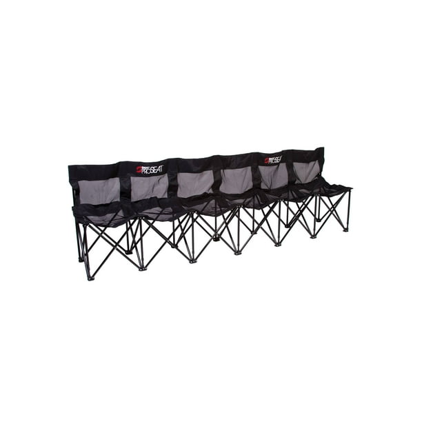 Sweat Bench - 6 Seat Folding soccer Team Bench Chair with Back, 2 PACK ...