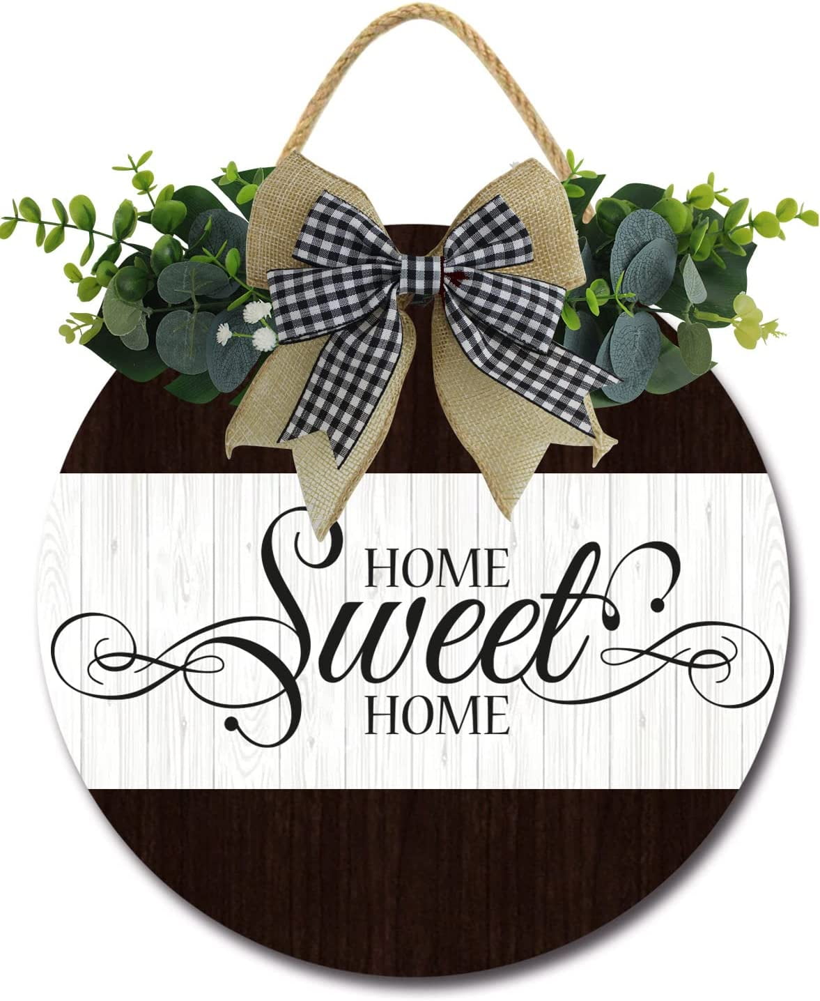 Eveokoki 12" Home Sweet Home Signs for Front Door Farmhouse Porch ...