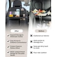 PU Leather Backseat Car Organizer with Foldable Tray & Tablet Holder ...