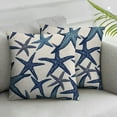 Nawypu Navy Blue Nautical Ocean Starfish Coral Seahorse Anchor Throw ...