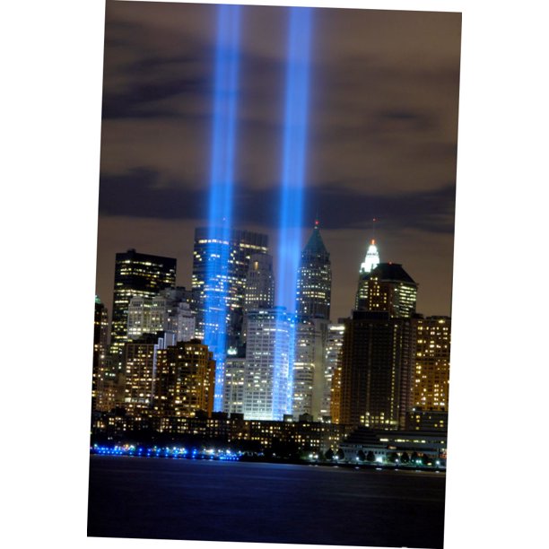 World Trade Center Poster Twin Towers Tribute Lights Wtc 24In x36In Art ...