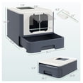 Cat Litter Box with Lid, Front & Top Entry for Large Cats - White ...
