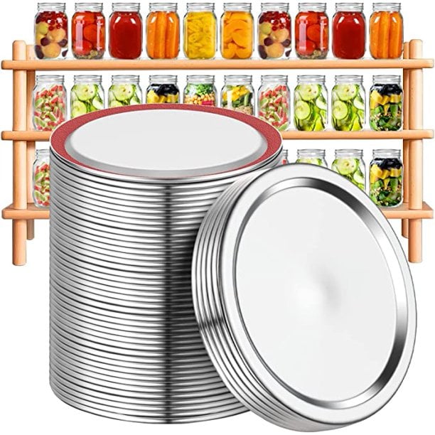 Ababeny 50pcs Wide Mouth Mason Jar Lids, Wide Mouth Canning Lids Leak ...
