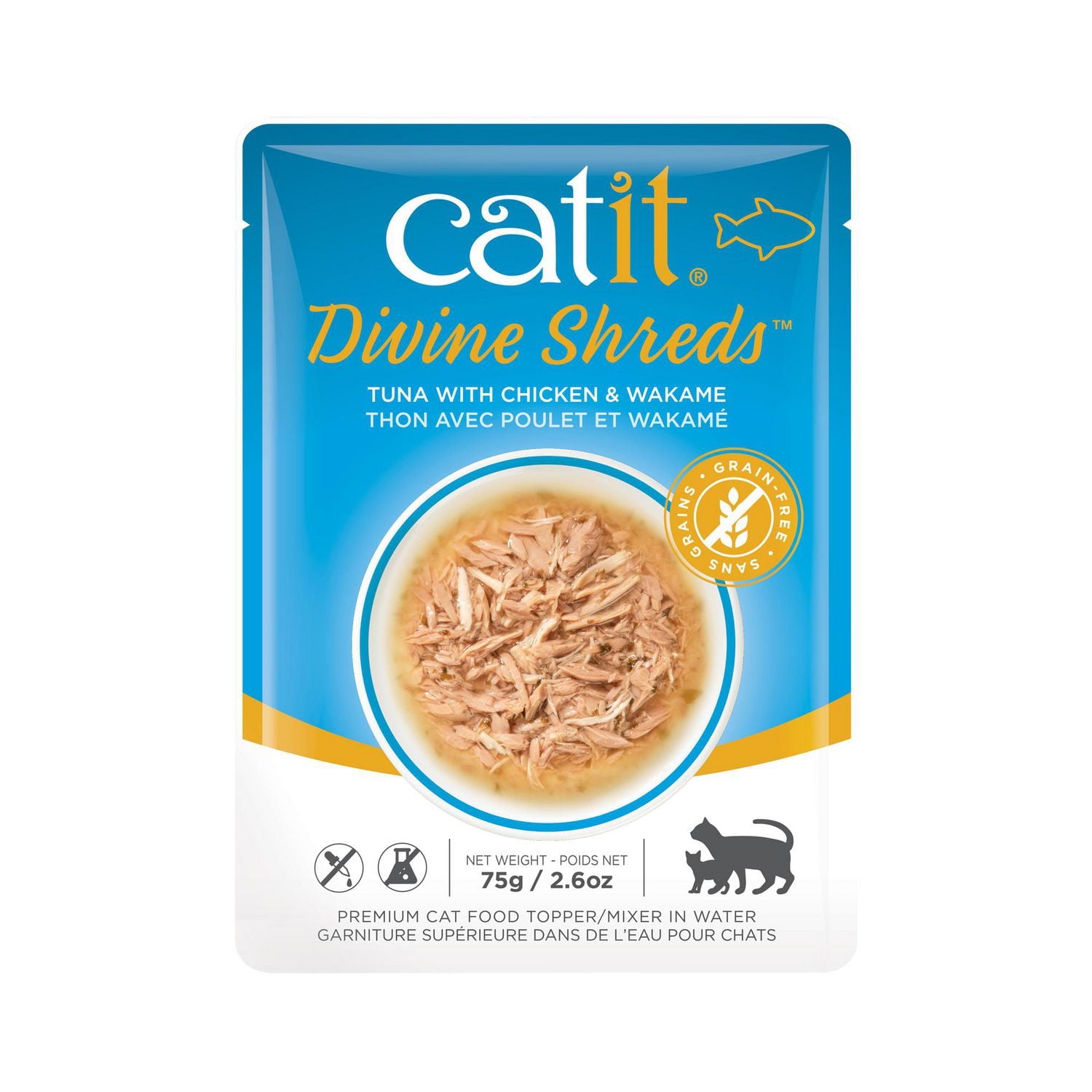 Click here for Catit Divine Shreds Tuna With Chicken & Wakame Wet... prices