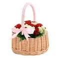 Orchip Rattan Flower Basket, Handwoven Basket Wedding Flower Girl ...