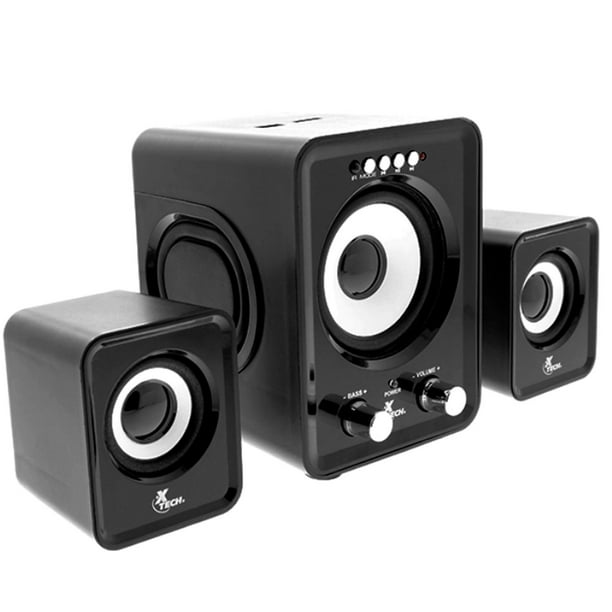 Bocinas PC Subwoofer XTECH 2.1 Lector Micro SD USB 3.5MM Xts-375bk Xtech XTS-375 | Bodega ...