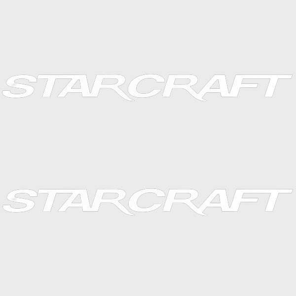 Starcraft Boat Logo Decal Stickers | 10 x 1 1/2 Inch White (Pair ...