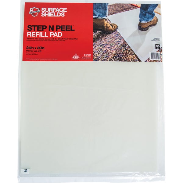 Surface Shields Step N Peel Clean Mat 24 In. x 30 In. Floor Protector ...