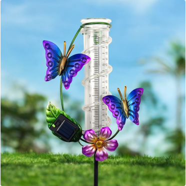 Yexiya 4 Pcs 5 HMF23 Inch Capacity Rain Gauge Outdoor Easy to Read ...