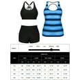 Walmart Plus Size Womens 3 Piece Athletic Tankini Swimsuit Set With